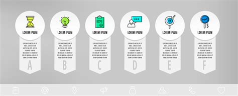 6 개의 원과 화살표가있는 인포 그래픽 최신 벡터 템플릿 6개의 다이어그램 비즈니스 웹 배너 프레젠테이션 순서도 정보 그래프 타임라인에 사용할 수 있습니다 개념에 대한 스톡