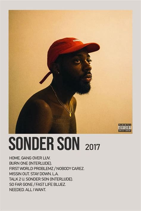Sonder Son By Brent Faiyaz Minimalist Album Polaroid Poster Sonder