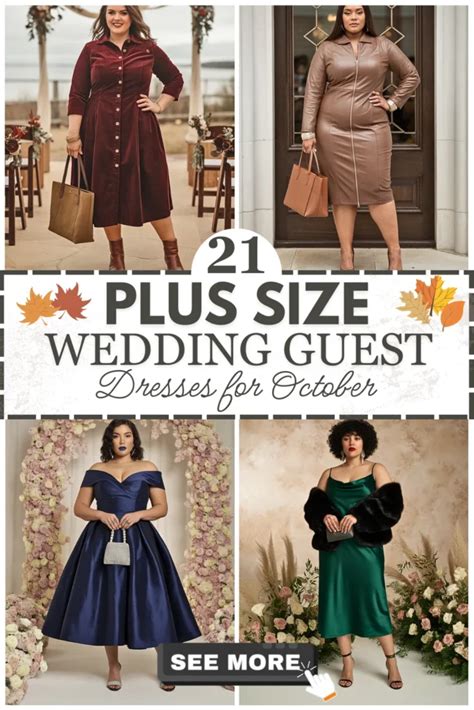 21 Plus Size October Wedding Guest Dress Ideas Women Love