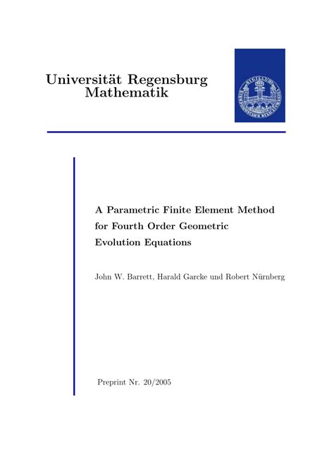 Pdf A Parametric Finite Element Method For Fourth Order Geometric