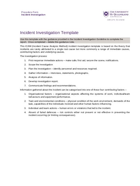 Utilize An Incident Cause Analysis Method Icam Template Ppl App Uq Edu Doc Template Pdffiller