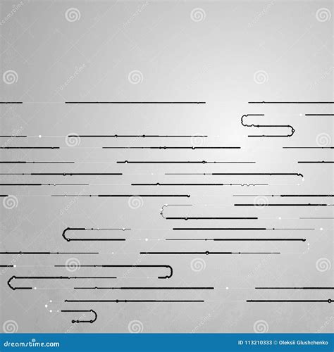 Abstract Geometric Polygonal Shape Technology Vector Science Background Connecting Dots And