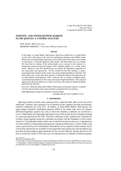 pdf infinite and finite buffer markov fluid queues a unified analysis
