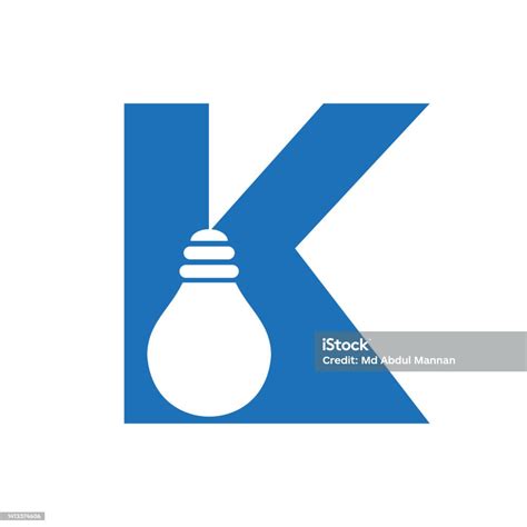 편지 K 전기 로고는 전구 아이콘 벡터 템플릿과 결합합니다 전구 로고 타입 기호 기호 개념에 대한 스톡 벡터 아트 및 기타 이미지 개념 교육 단순함 Istock