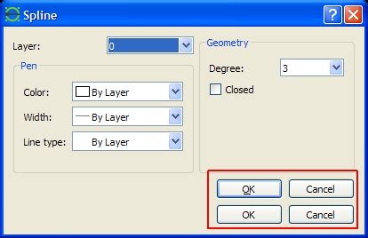 LibreCAD User Spline Property Problem