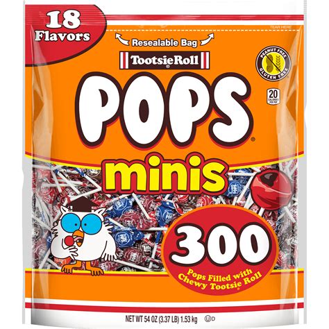 Tootsie Roll Pops Minis Assorted Flavors 54 Oz 300 Ct Bag