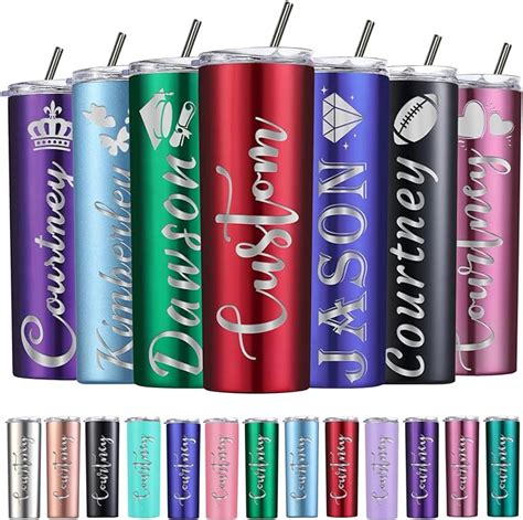 Personalized Skinny Tumbler Custom Stainless Steel Skinny