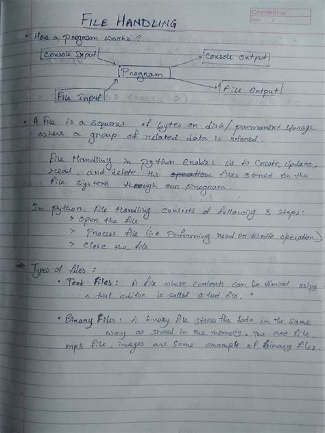File Handling Notes Pdf
