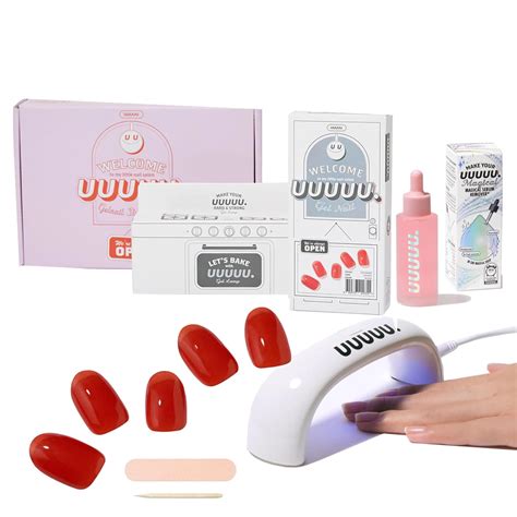 Uuuuu Gel Nail Starter Kit 32 Gel Nails 9w Led Lamp