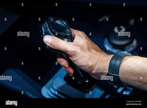 Schiphol The New Joystick In The Cockpit Of The New Klm Airbus A321neo Aircraft For Klm The
