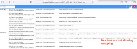 Git History Does Not Allow Wrapping In The Log · Issue 318 · Mieweb