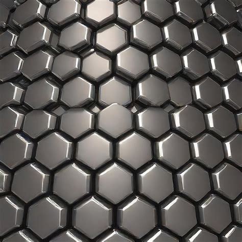 Hexagonal Abstract Metal Background With Light Ai Generated Premium Ai Generated Image