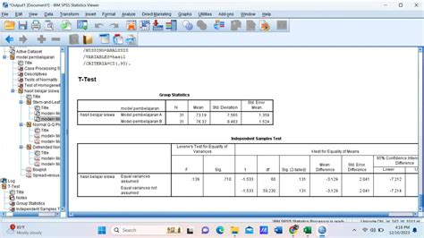 Panduan Uji Hipotesis Independent Sample T Testpptx