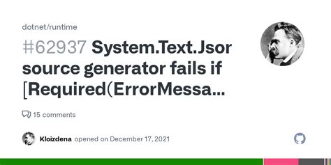 Systemtextjson Source Generator Fails If Requirederrormessage Attribute Is Present