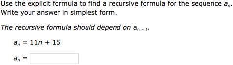 Ixl Convert An Explicit Formula To A Recursive Formula Grade 12