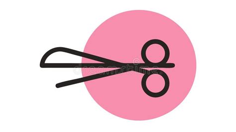 Pink Scissors Cutting Tool Tailor Craft Symbol Icon Vector Design Generative Ai Stock Vector
