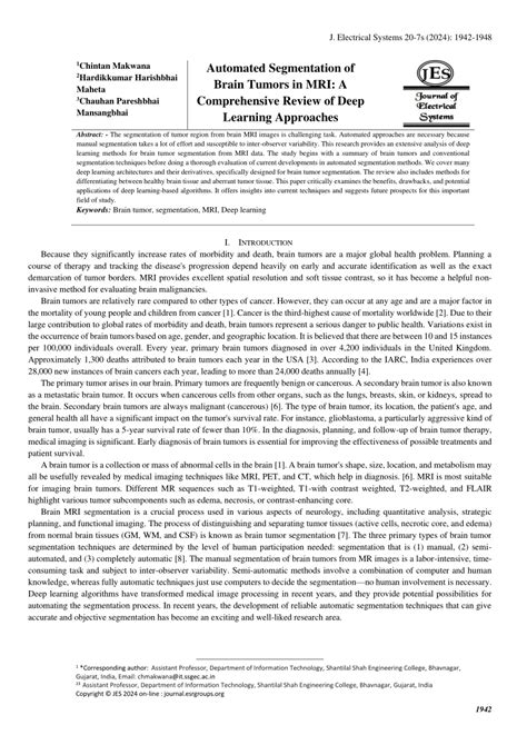 Pdf Automated Segmentation Of Brain Tumors In Mri A Comprehensive Review Of Deep Learning