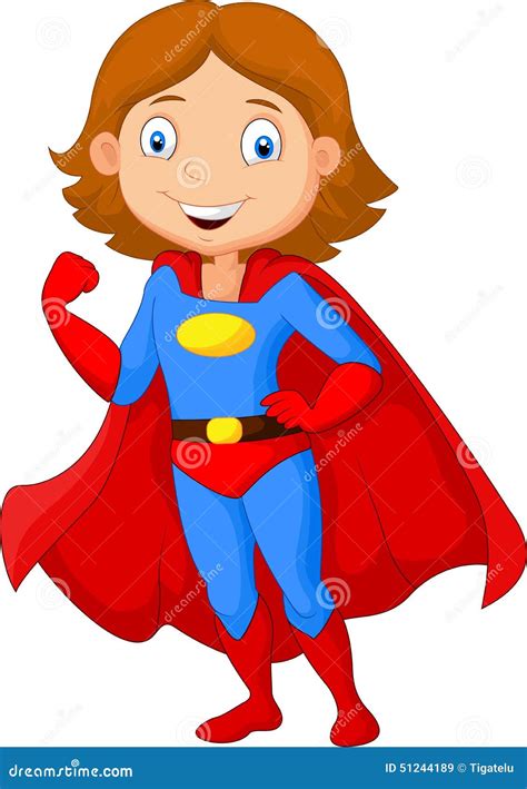 Cartoon Female Super Hero Posing Stock Vector Illustration Of Beautiful Posing 51244189