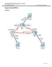 Single Area OSPFv Pdf Routing And Switching Lab Eng Ibrahim Amreya Dr Othman M