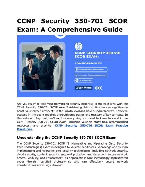 PPT CCNP Security SCOR Exam A Comprehensive Guide PowerPoint Presentation ID