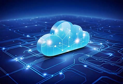 Abstract Cloud Technology System Sci Fi Design Concept Background Stock