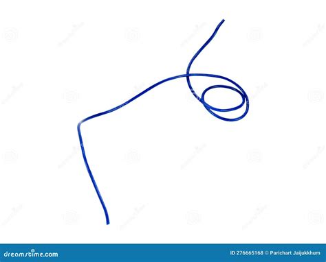 Blue Wire Cable Of Usb And Adapter Isolated On White Background Electronic Connector Selection