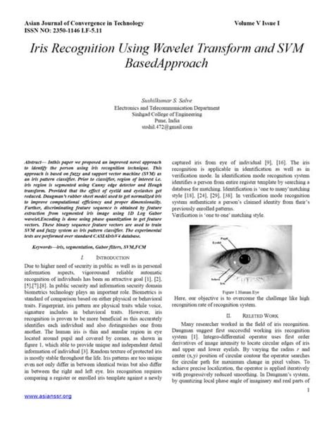 Iris Recognition Using Wavelet Transform And Svmbasedapproachpdf