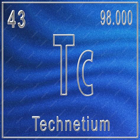 Premium Photo Technetium Chemical Element Sign With Atomic Number And Atomic Weight Periodic
