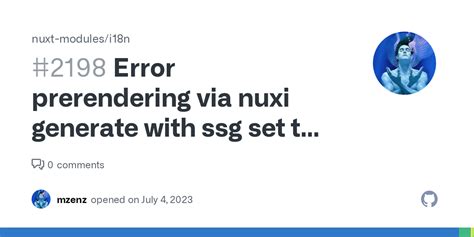 error prerendering via nuxi generate with ssg set to false · issue
