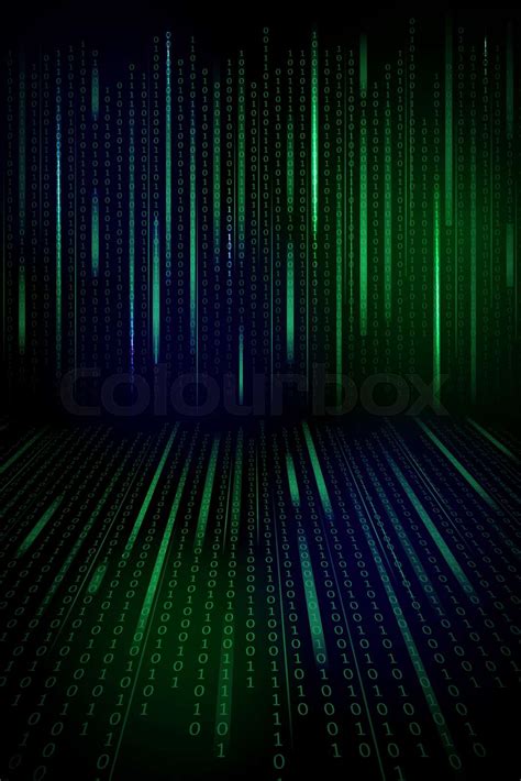 Stream Of Binary Code Design Vector Stock Vector Colourbox