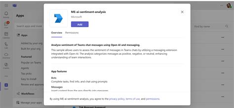 Sentiment Analysis For Teams Chat Messages Using Azure Open Ai And