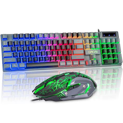 Buy CHONCHOW Gaming Keyboard And Mouse Combo LED Backlit Keys Full Size Keyboard Light Up USB