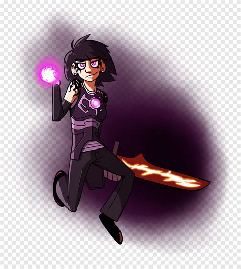 Black Hair Cartoon Purple Character Purple Purple Black Hair Png