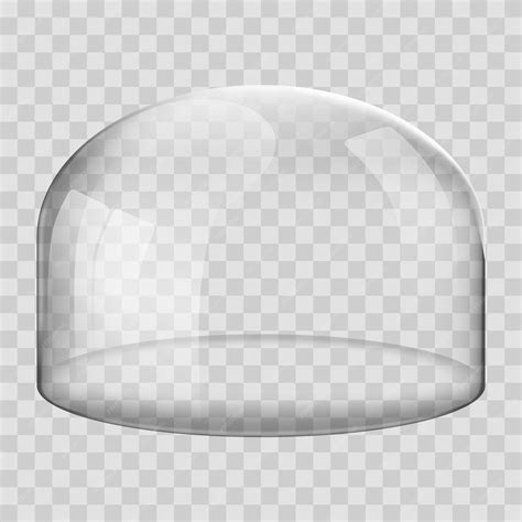 Premium Vector Glass Dome 3d Realistic Spherical Kitchen Utensils Laboratory Or Exhibition