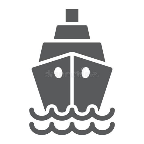 Ship Glyph Icon Cruise And Sail Boat Sign Vector Graphics A Solid Pattern On A White