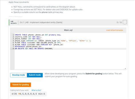 Solved 5 6 LAB Implement Independent Entity Sakila Chegg