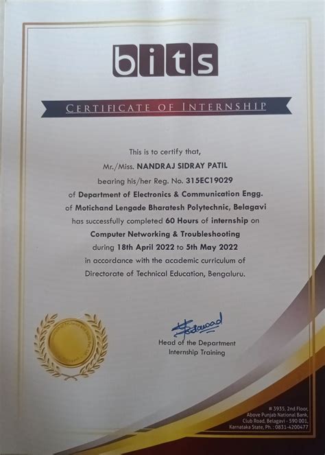 Nandraj Patil On Linkedin Experienced 60 Hr Of Internship On Computer Networking And