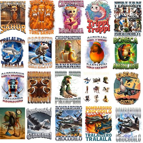 Italian Brain Rot Characters Etsy