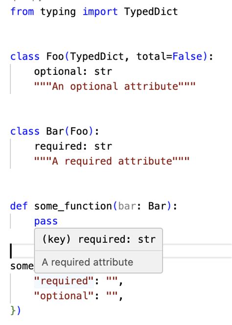 Typeddict Hover Text Does Not Show Docstrings For Inherited Key Type Hints · Issue 5006