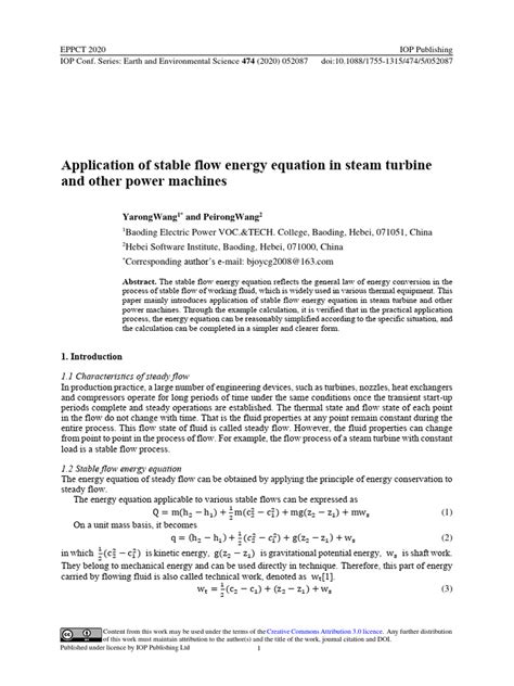 Steady Flow Device Example Pdf Steam Enthalpy