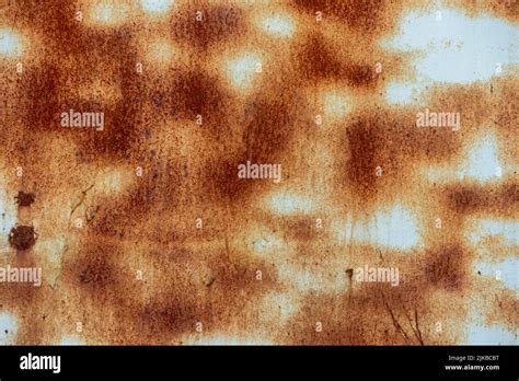 Painted Metal Texture With Large Rust Spots Stock Photo Alamy