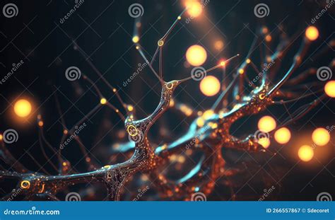Glowing Neural Links Network Background Illustration Representing Artificial Intelligence