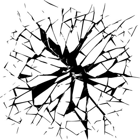 Broken Glass Vector Texture Cracked Effect Broken Glass Background