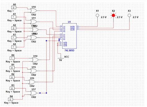 Solved Use Multisim To Design A 5 Bit Signed Comparator
