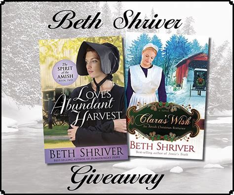 A Giveaway From Beth Shriver