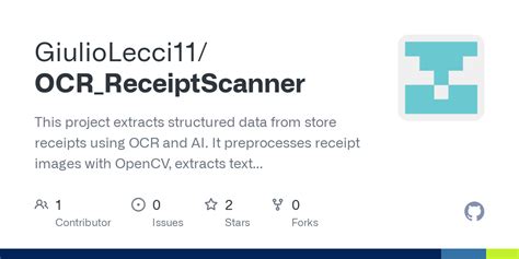Github Giuliolecci Ocr Receiptscanner This Project Extracts Structured Data From Store