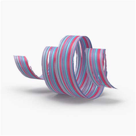 3d 페인트 브러시 스트로크 04 레드 블루 3d 모델 29 Max Ma C4d Upk Unitypackage Usd Free3d