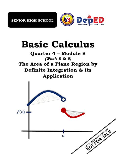 Basic Calculus Q4 Week 8 9 Module 8 The Area Of A Plane Region