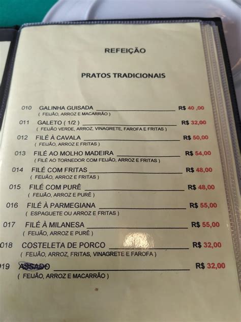 Menu Em O Buraquinho Restaurante Recife