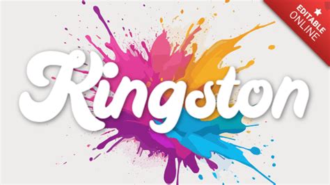 Kingston Текстовый эффект Холи Генератор текстовых эффектов